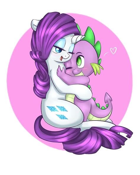 Spike Rarity Hug By Wickedsilly Redbubble