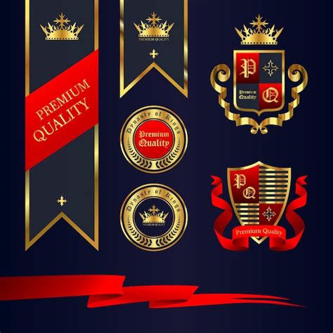 Premium Vector Premium Quality Flags Shields And Emblems Heraldry