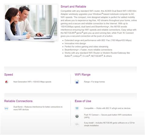Netgear A WIFI USB Mini Adapter AC Ac Dual Band