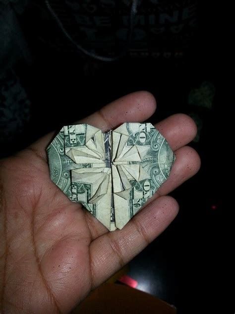 Origami Dollar Bill Heart X Tutorial ️ How To Make Money Origami Heart