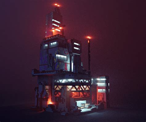 Vertical Voxel City Turntable By Kamikaye On Deviantart