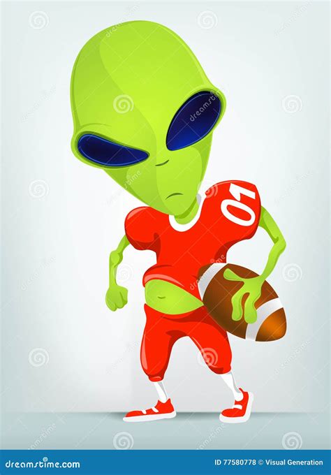 Funny Alien Cartoon Illustration Stock Illustration Illustration Of