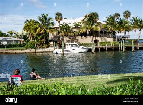 Vero Beach Florida Vero Isles Aw Young Park Indian River Lagoon Stock