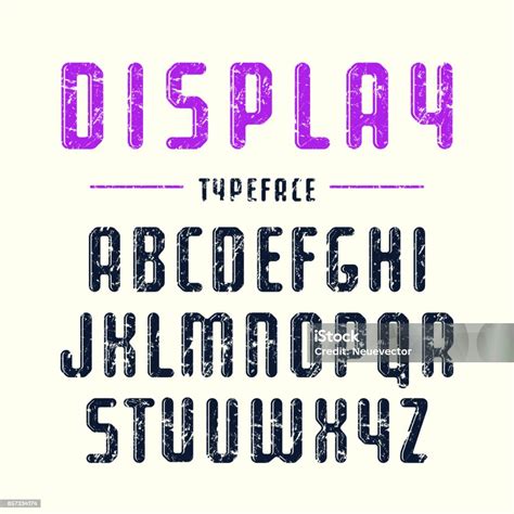 Font Sanserif Dekoratif Dengan Sudut Bulat Ilustrasi Stok Unduh