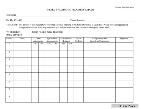 Free Printable Progress Report Templates Word Excel Pdf