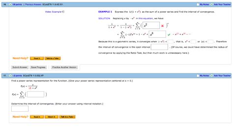 Solved My Notes Ask Your 16 1 6 Points Previous Answers