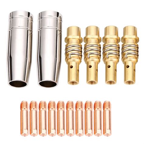 11pcs Durable Mig Welding Welder Torch Nozzles Tip Holder Contact Tips 0 040 Gas Diffuser Set