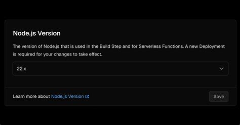 Nodejs 22 Lts Is Now Generally Available For Builds And Functions Vercel