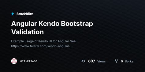 angular kendo bootstrap validation stackblitz