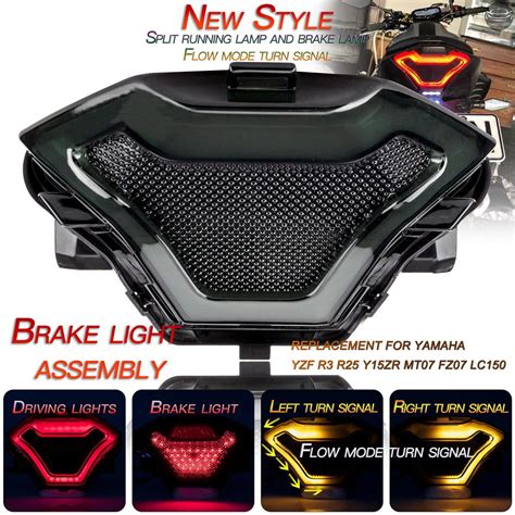 ไฟท้ายรถจักรยานยนต์สําหรับ Yamaha Yzf R3 R25 Y15zr Mt07 Fz07 Lc150