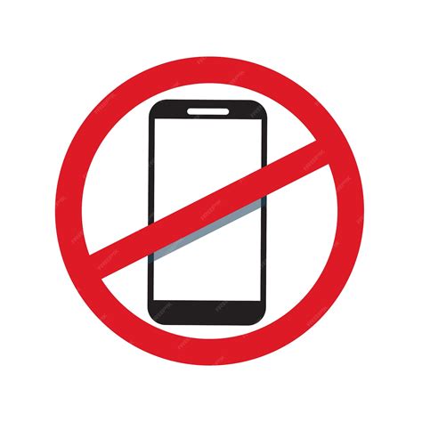 Premium Vector Phone Ban Sign Prohibition Icon Vector Illustration