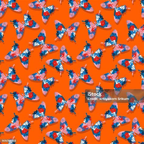 현대 나비 날개 원활한 패턴 Vecrtor 일러스트 레이 션 디자인 패션 직물 섬유 벽지 커버 웹 포장 및 모든 인쇄물 곤충에 대한 스톡 벡터 아트 및 기타 이미지 Istock