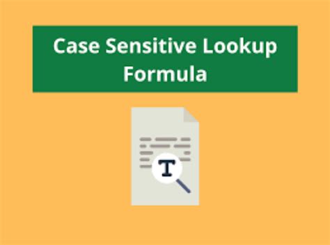 Case Sensitive Lookup In Microsoft Excel