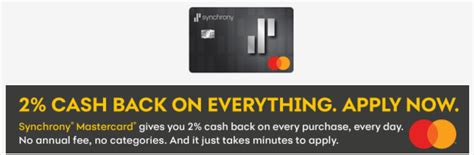 Synchrony Mastercard New 2 Cashback Card With 150 Bonus Targeted