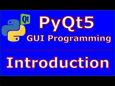 1 PyQt5 Introduction And First Window Class Python GUI Programming