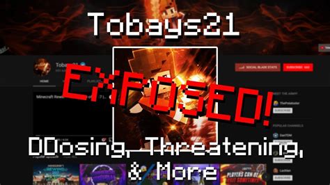 Tobays21 Exposed Ddosing Threatening Manipulating And More Youtube