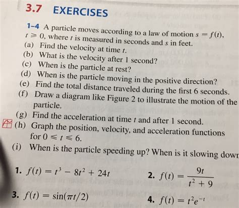 Solved A Particle Moves According To A Law Of Motion S