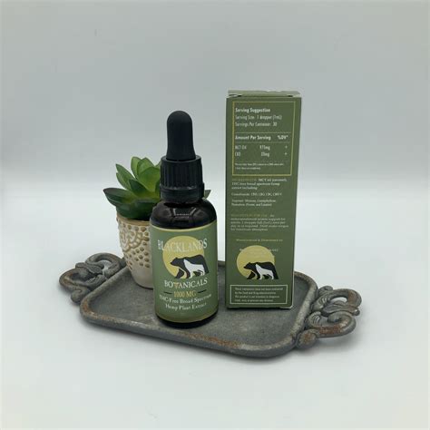 1000 Mg Thc Free Broad Spectrum Hemp Plant Extract Blacklands Botanicals