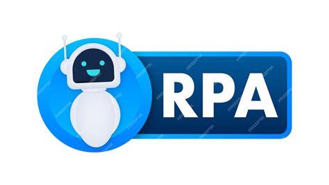 Rpa 로봇 프로세스 자동화 인공 지능 기계 학습 벡터 재고 일러스트 프리미엄 벡터