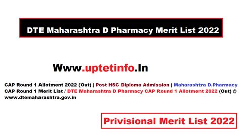 Dte Maharashtra Diploma Cap 1st First Round Merit List 2023 24 Pdf
