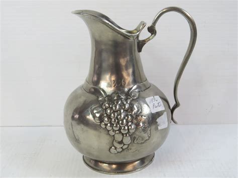 Pewter Pitcher Made In Belgian Dated 1836 Bodnarus Auctioneering
