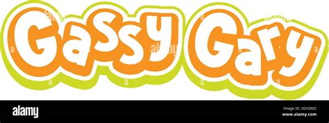 Gassy Gary Logo Text Design Illustration Stock Vector Image And Art Alamy