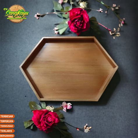 Jual Nampan Kayu Baki Kayu Wooden Tray Minimalis Modern Murah Full Kayu
