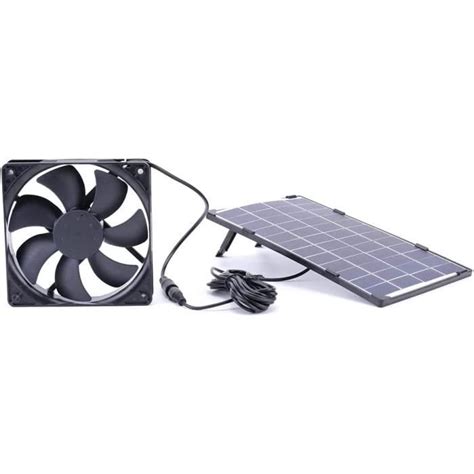 Popyes Ventilateur d extraction à énergie Solaire W V Ventilateur Solaire pour Serre Panneau