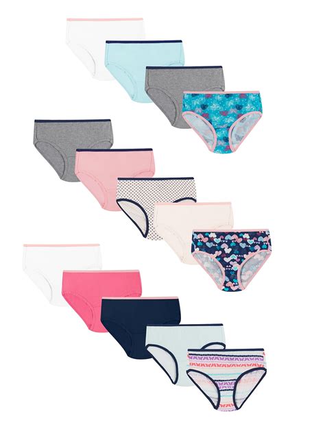 Hanes Girls Tagless Super Soft Cotton Brief Underwear 14 Pack Sizes