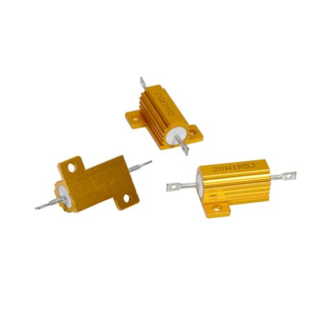 Wire Wound Resistor Aluminum Housing Golden Color Perfect