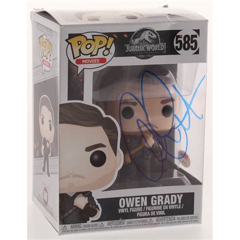 Chris Pratt Signed Jurassic World 585 Owen Grady Funko Pop Figure