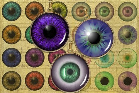 Colourful Eyes Digital Collage Sheeteyes Printable By Denysdigitalshop