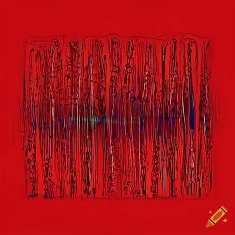 Logistic Regression Algorithm Representation In Red On White Background