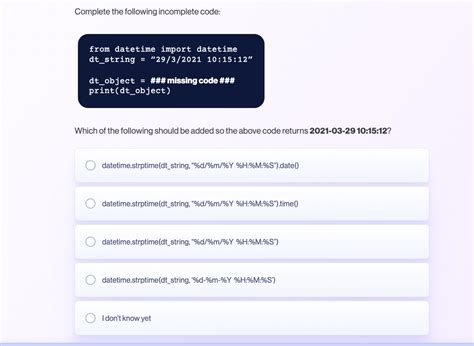 Solved Complete The Following Incomplete Code From Datetime Chegg