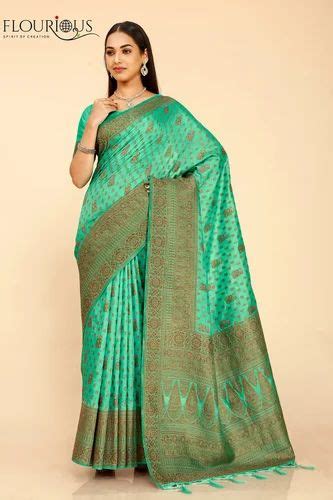 Jari Work C Green Pure Silk Fancy Sarees Machine Wash At Rs 1350 In