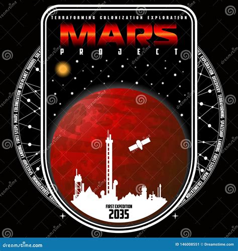 Mission To Mars Vector Logo Stock Illustration Illustration Of