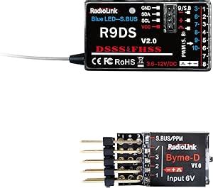 Amazon.com: Radiolink R9DS 9/10 Channels RC Receiver & Byme-D 3 ...