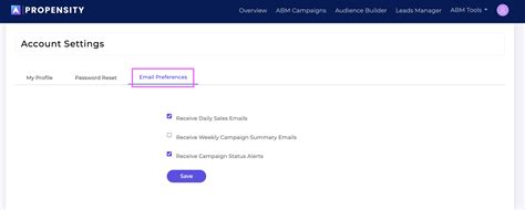 How To Update User Profile Settings Propensity
