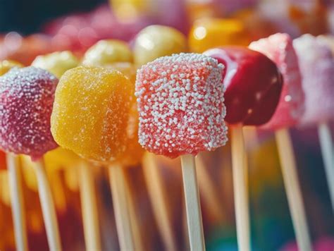 Candy On Stick Closeup Premium Ai Generated Image