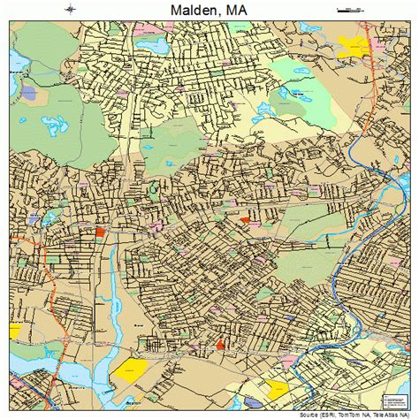 Malden Massachusetts Street Map 2537875