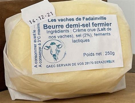 Rappel Consommateur Détail Beurre cru demi sel Les Vaches de Fadainville