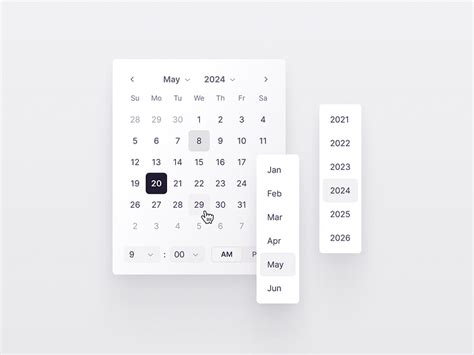 Date Picker Component By Nikita Boroznov For Smartcat Design On Dribbble