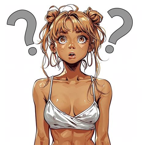 Premium Photo Bright Cartoon Kawaii Image Of A Puzzled And Scared
