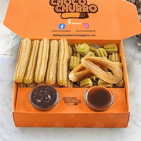 Eco Friendly Crepes Paper Cone Packaging Takeaway Snacks Waffle Bakery Churros Donut Box With