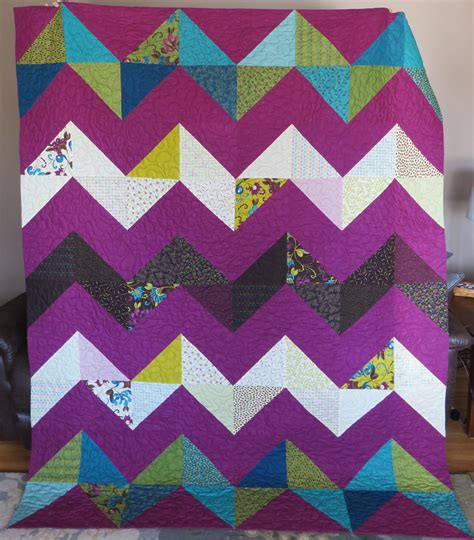 Chevron Quilt Pattern Made Using A Layered Cake Or 40 10 Squares