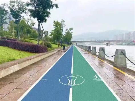 龙泉江滨北岸塑胶跑道可以投入使用啦！健身休闲市民
