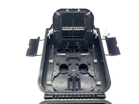 Ip65 Mid Span Abs Optical Distribution Box Sc 16 Ports Flat Drop Cable