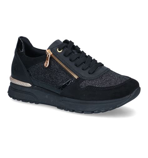 Rieker Zwarte Sneakers Dames Sneakers Online Op Torfsbe