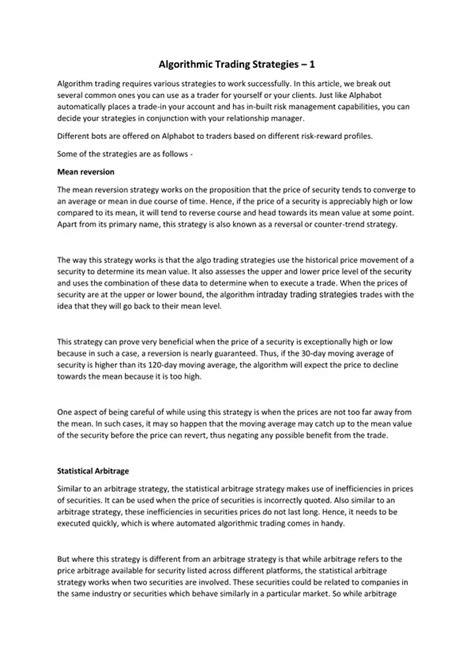 Ppt Algorithmic Trading Strategies Powerpoint Presentation Free Download Id12883502