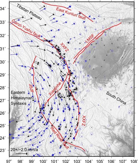2 Global Positioning System GPS Velocity Fields 1998 2014 With